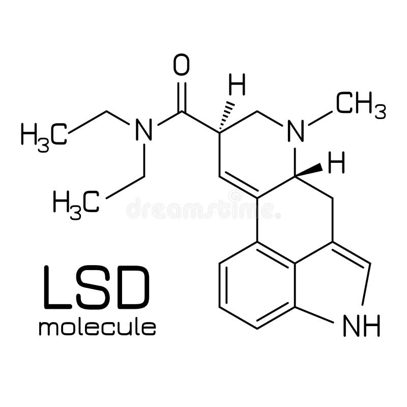 Lsd Molecule Structure, Vector Icon Stock Vector - Illustration of atom ...