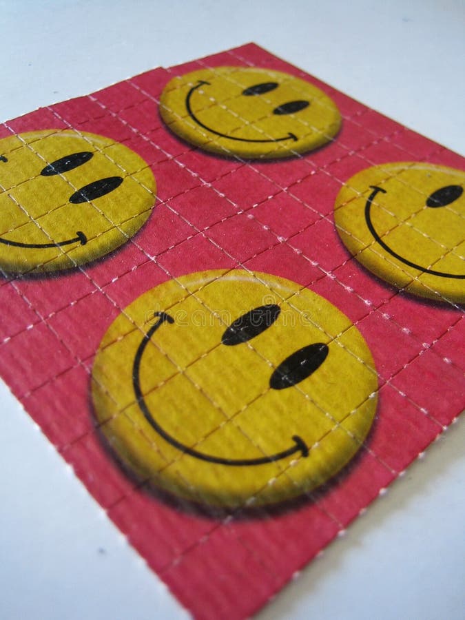 Lsd Stick Papers Smile Face Retro Psychedelic Macro Vintage Background ...