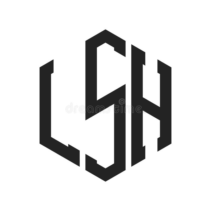 LSH Logo Design. Initial Letter LSH Monogram Logo Using Hexagon Shape ...