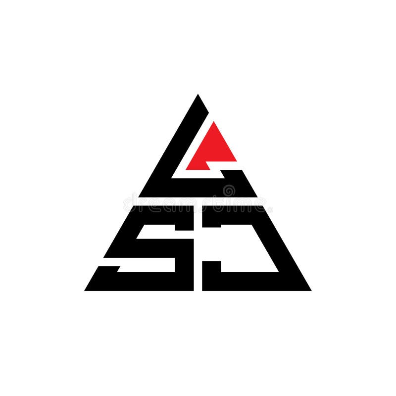 LSJ Triangle Letter Logo Design with Triangle Shape. LSJ Triangle Logo ...