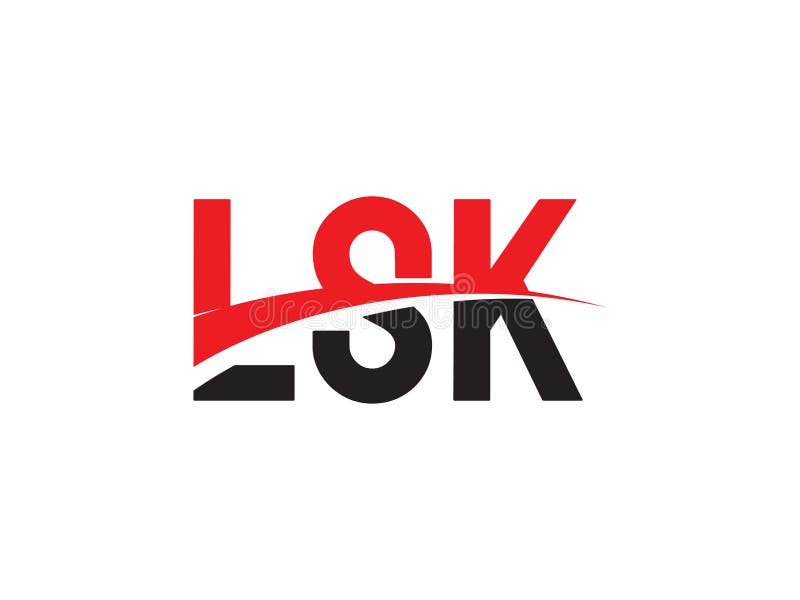 LSK Letter Initial Logo Design Stock Vector - Illustration of ...
