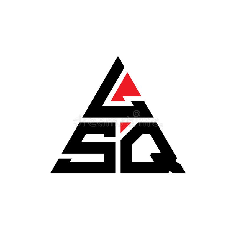 LSQ Triangle Letter Logo Design with Triangle Shape. LSQ Triangle Logo ...