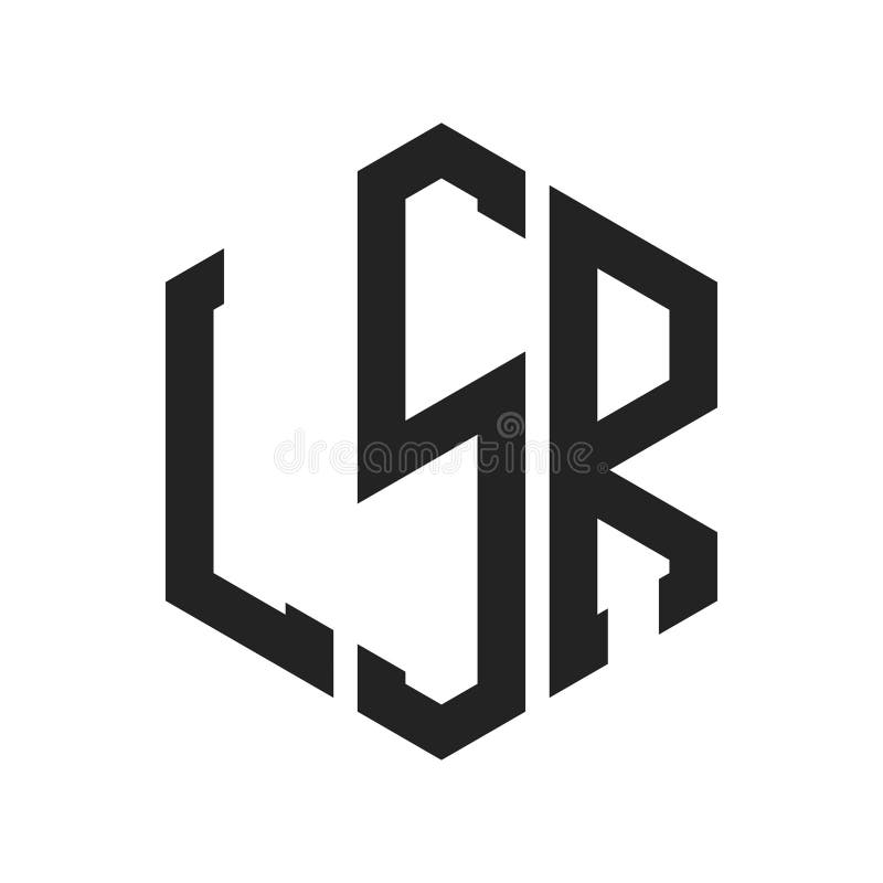 LSR Logo Design. Initial Letter LSR Monogram Logo Using Hexagon Shape Stock Illustration ...