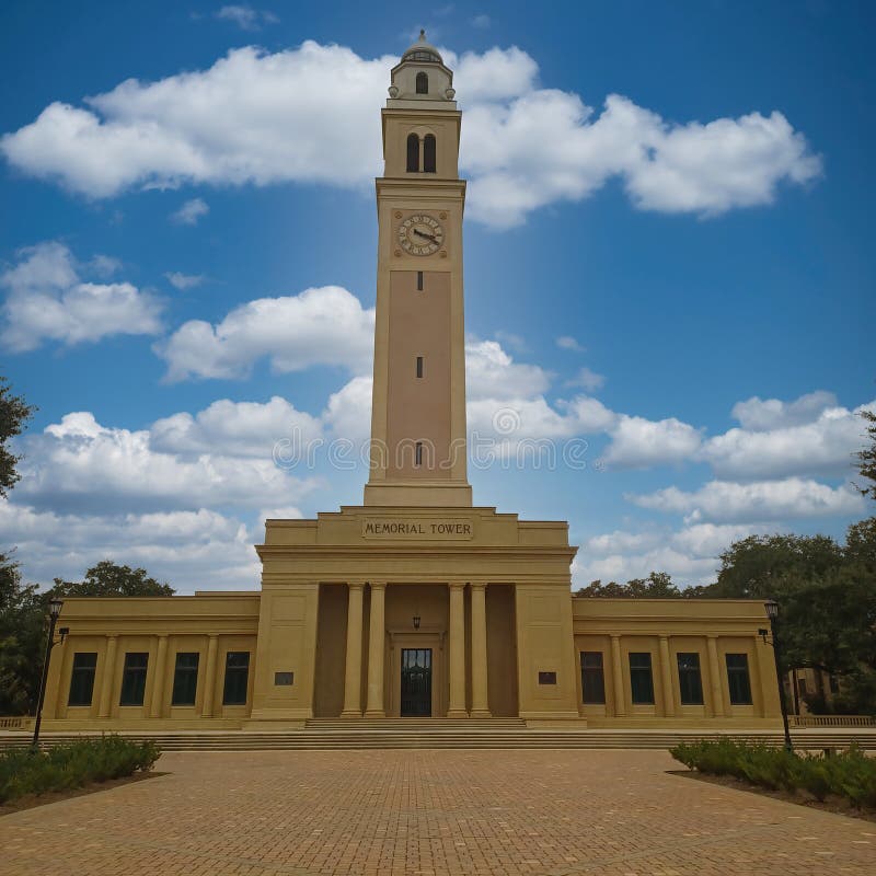 LSU bell tower stock image. Image of rouge, structure - 296484429