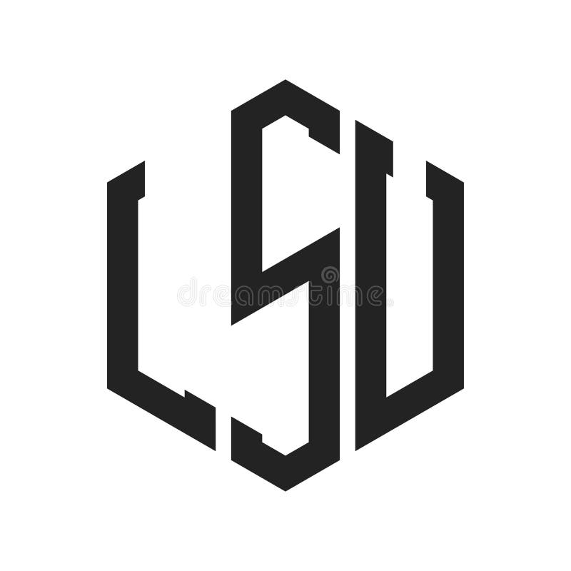 LSU Logo Design. Initial Letter LSU Monogram Logo Using Hexagon Shape ...
