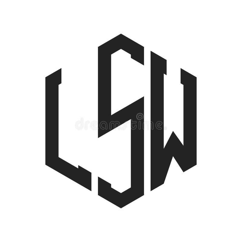 LSW Logo Design. Initial Letter LSW Monogram Logo Using Hexagon Shape ...