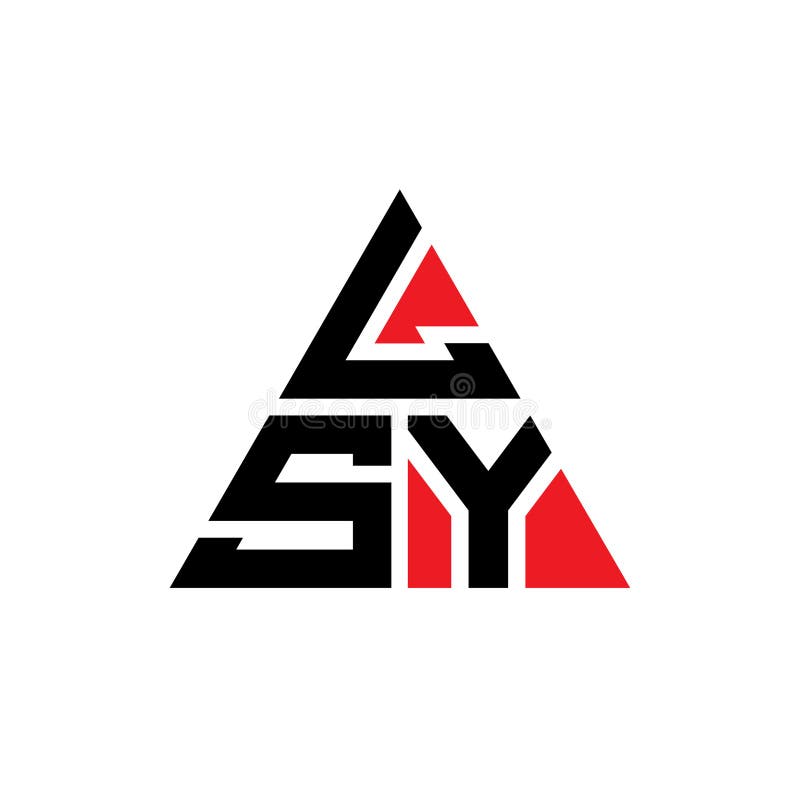LSY Triangle Letter Logo Design with Triangle Shape. LSY Triangle Logo ...