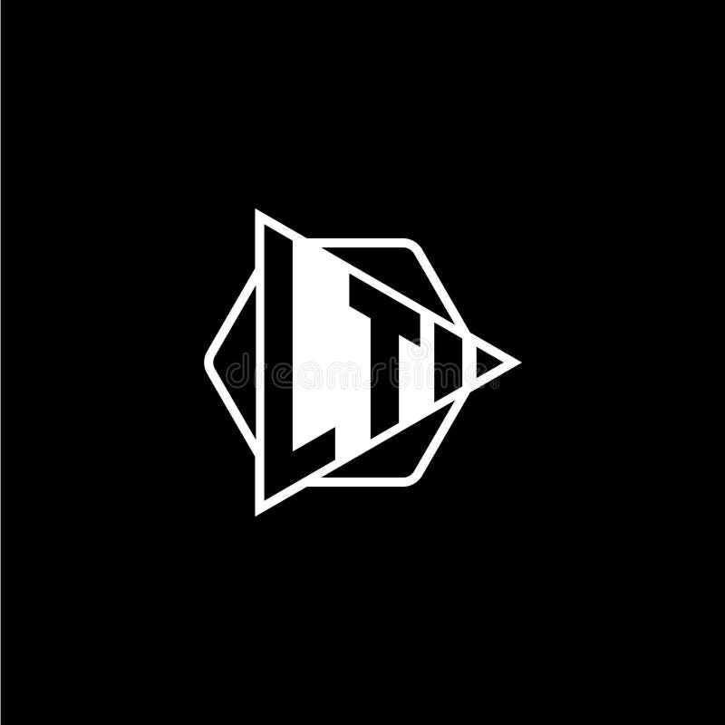 LT Logo Monogram Triangle Play Button Stock Vector - Illustration of ...