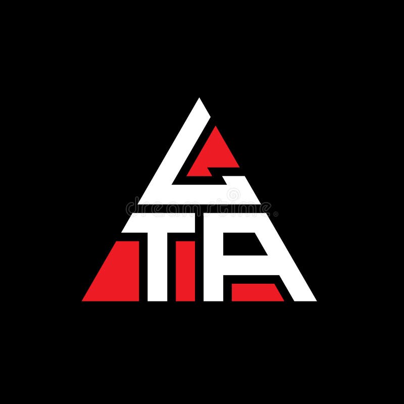 LTA Triangle Letter Logo Design with Triangle Shape. LTA Triangle Logo ...