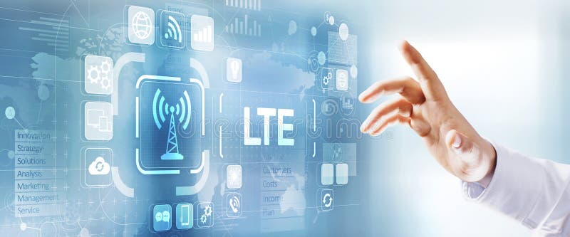 LTE Band, Mobile Internet and Telecommunication Technology Concept on ...