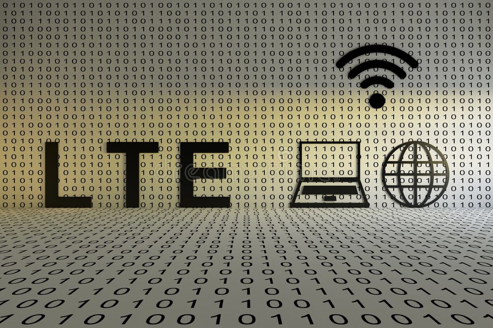 LTE Concept Text Sunlight 3D Stock Illustration - Illustration of ...