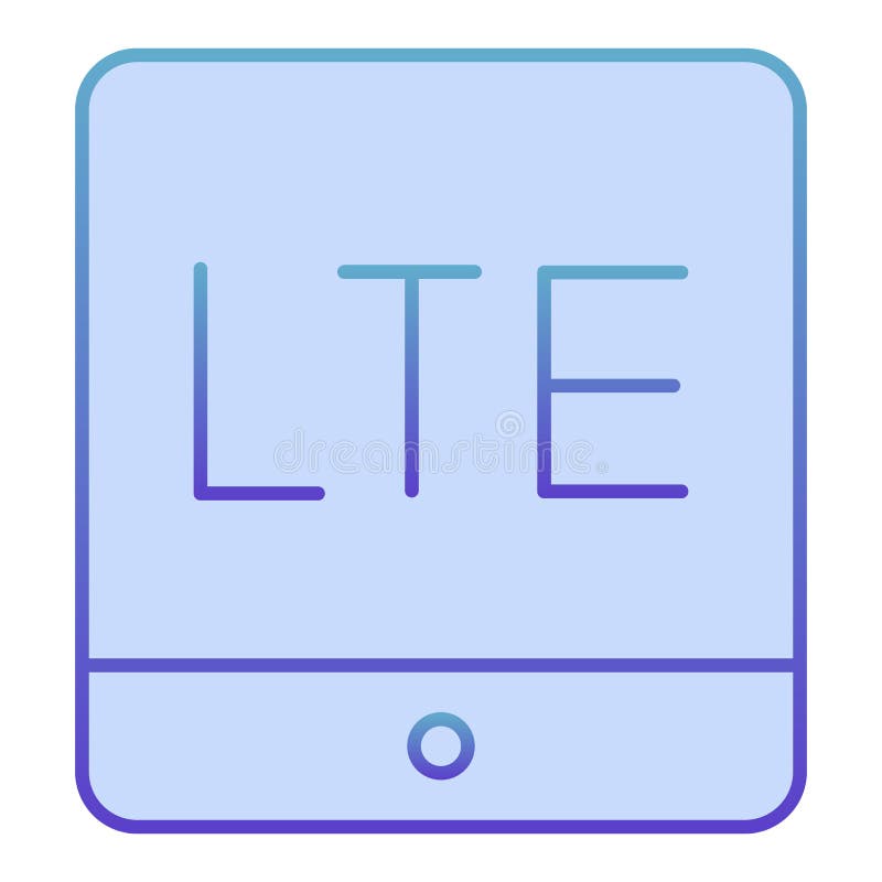 Lte Coverage Flat Icon. 4g Internet Blue Icons in Trendy Flat Style ...