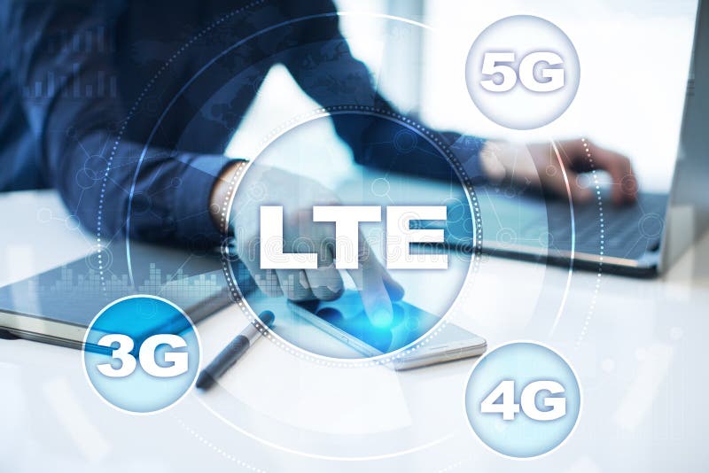 LTE Networks. 5G Mobile Internet and Technology Concept. Stock Image ...