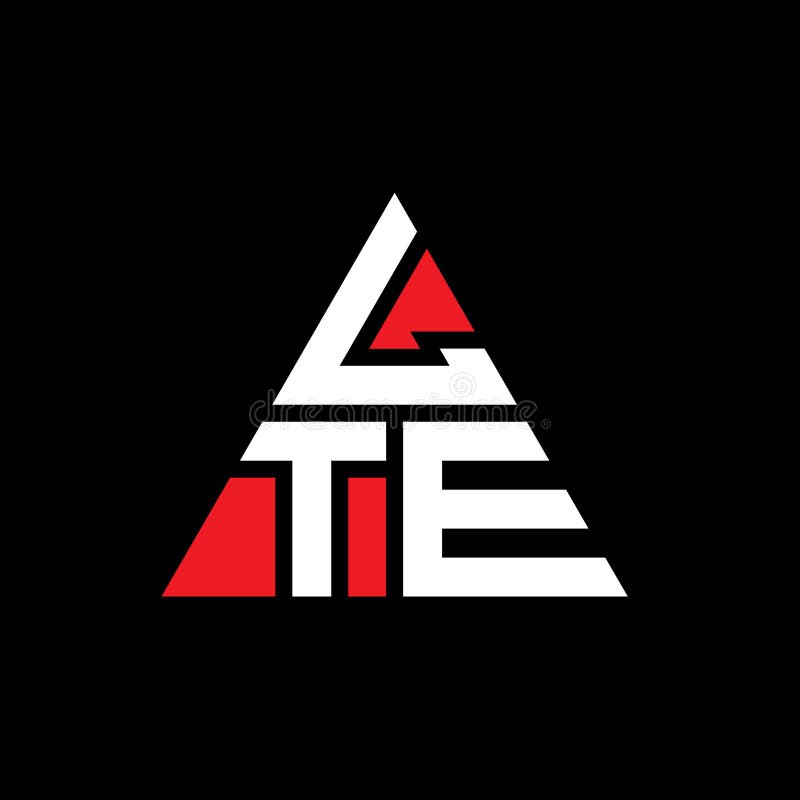 LTE Triangle Letter Logo Design with Triangle Shape. LTE Triangle Logo ...