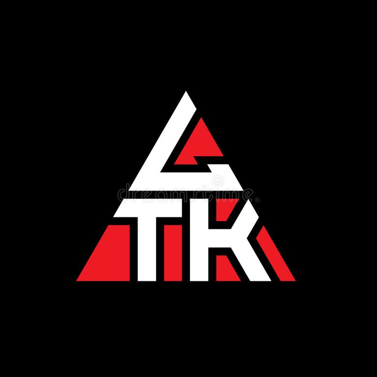 LTK Triangle Letter Logo Design with Triangle Shape. LTK Triangle Logo ...