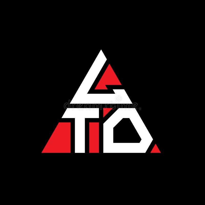 LTO Triangle Letter Logo Design with Triangle Shape. LTO Triangle Logo ...