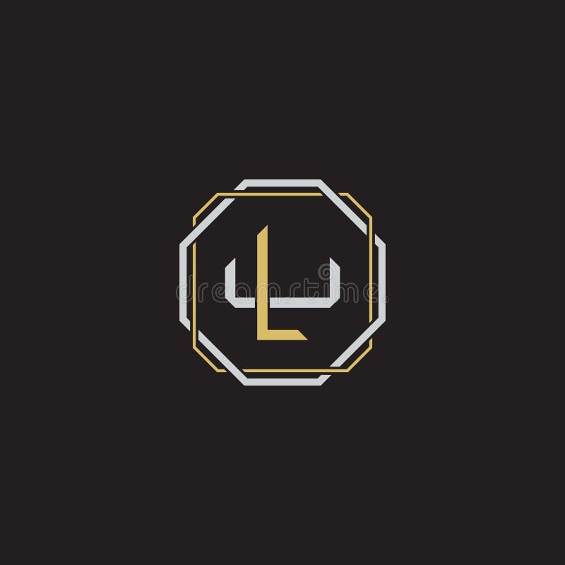 LU Initial Letter Overlapping Interlock Logo Monogram Line Art Style ...