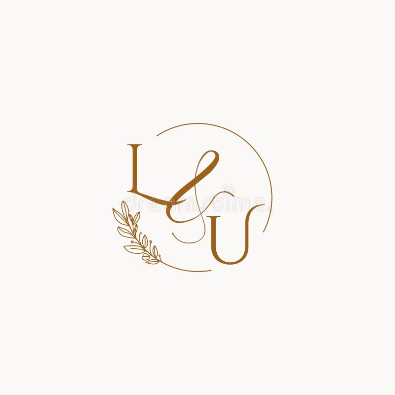 LU Initial Wedding Monogram Logo Stock Illustration - Illustration of ...