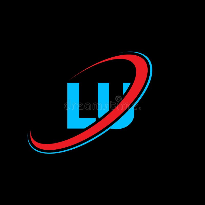 LU L U Letter Logo Design. Initial Letter LU Linked Circle Uppercase ...