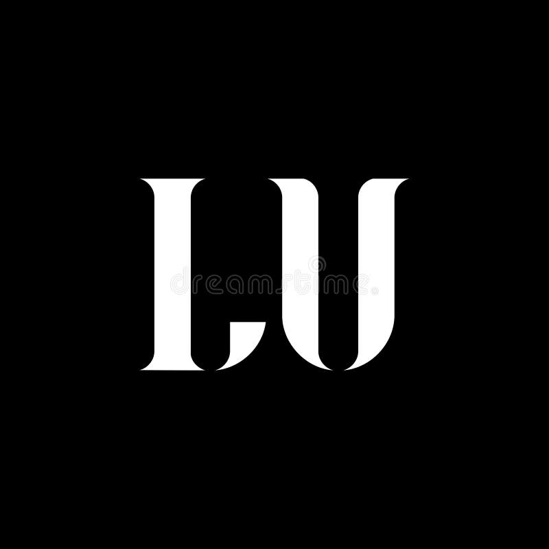 LU L U Letter Logo Design. Initial Letter LU Uppercase Monogram Logo ...