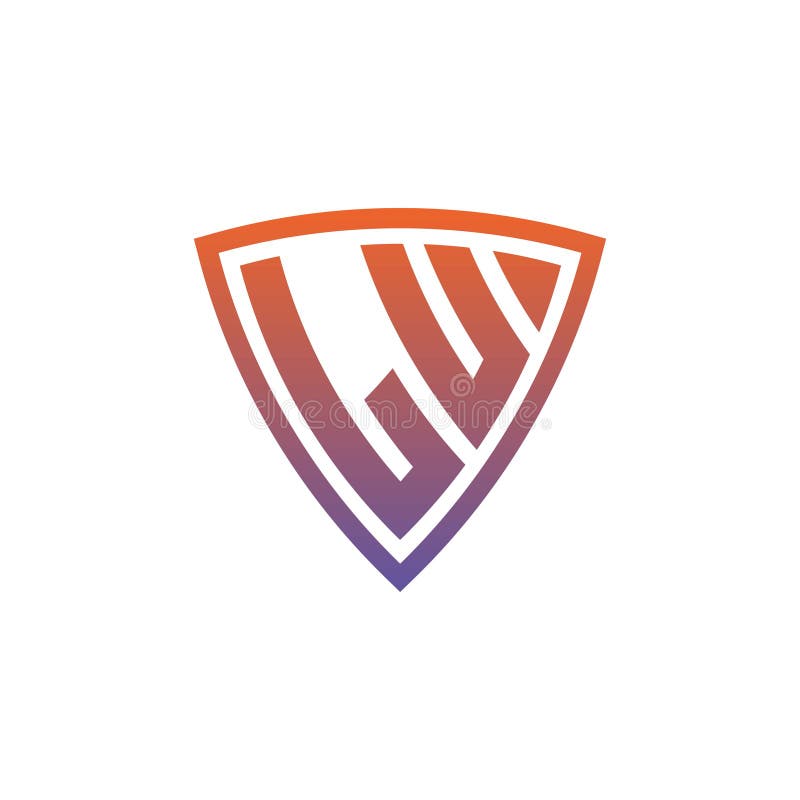 LU Logo Shield Monogram Gradient Style Design Stock Vector ...