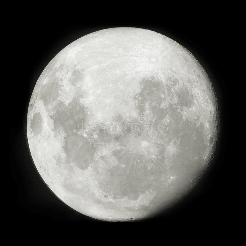 Lua cheia 3D ilustração stock. Ilustração de cinzento - 11880347