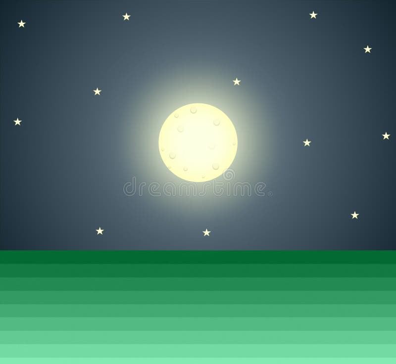 Desenhos Animados Da Lua Cheia Ilustrações, Vetores E Clipart De Stock ...