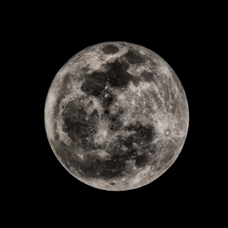 Lua Cheia HDR Do Contraste Alto Imagem de Stock - Imagem de ...