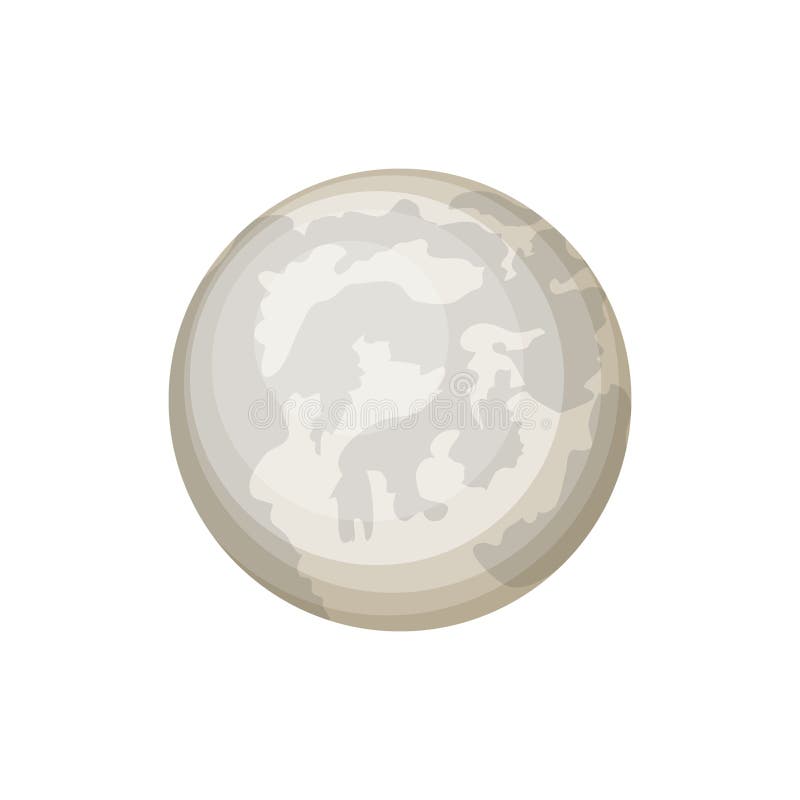 Lua Cheia Sobre Fundo Branco Ilustração do Vetor - Ilustração de fundo ...