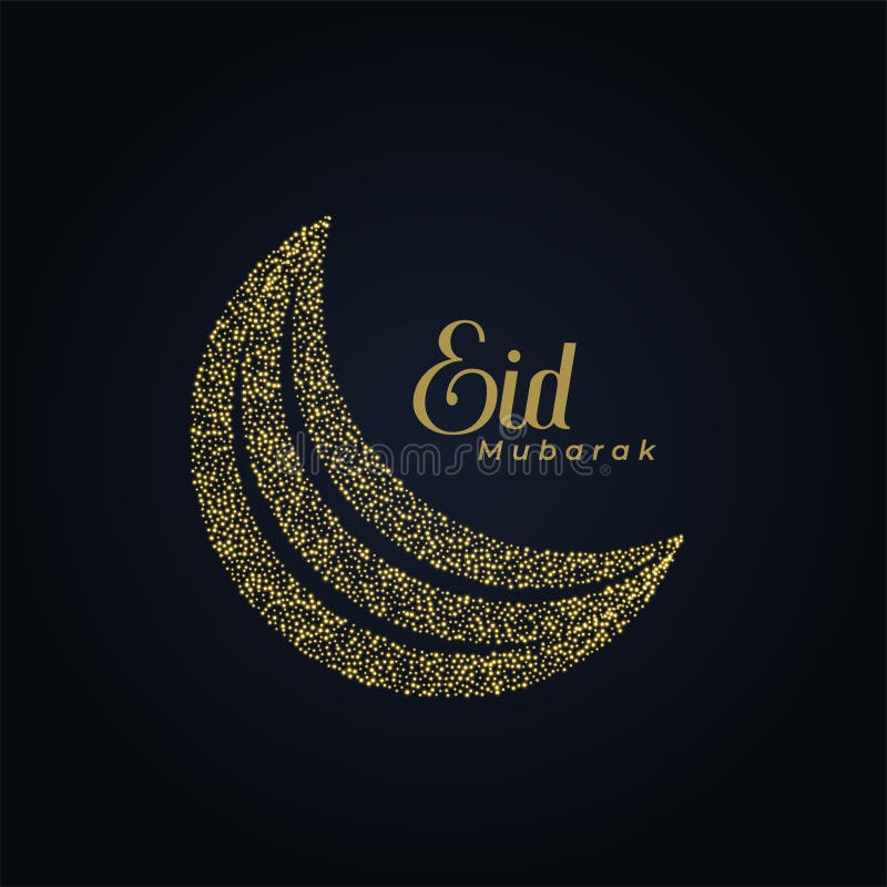 Lua Criativa Do Festival Do Eid Feita Com Pontos Ilustração do Vetor ...