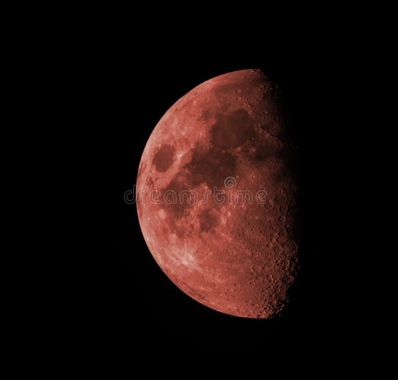 Lua vermelha foto de stock. Imagem de noite, vermelho - 122519722