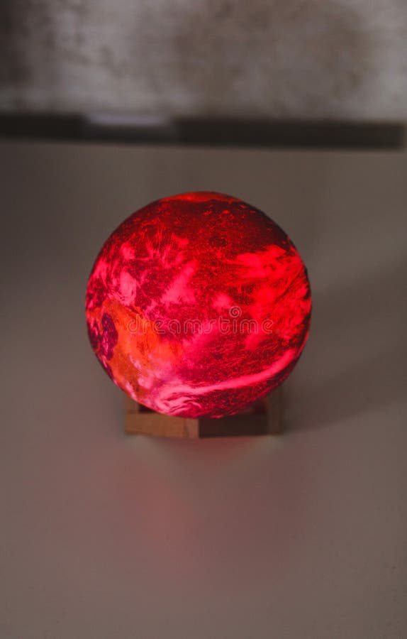 Lua vermelha foto de stock. Imagem de completamente - 213061922