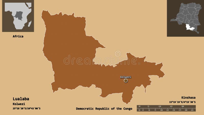 Lualaba, Province of Democratic Republic of the Congo, Zoomed ...