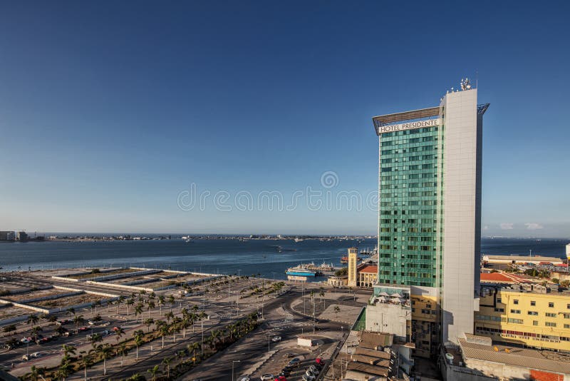LUANDA/ANGOLA - 10FEB2019 - View of the Luanda Downtown with Hotel ...