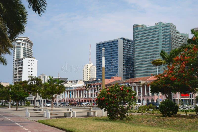Luanda Marginal Business Architecture. Angola Stock Image - Image of ...