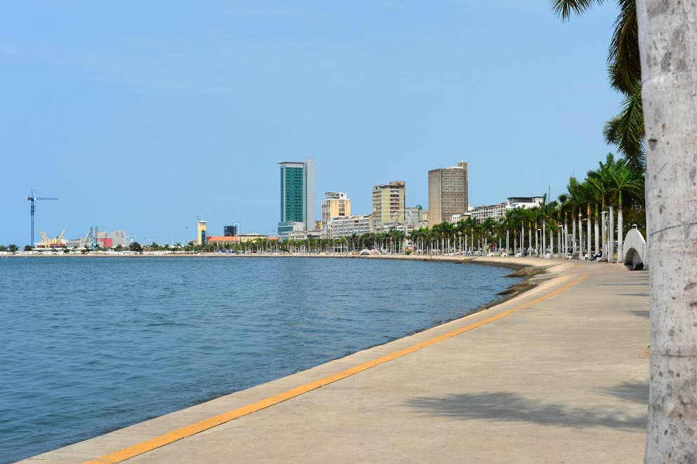 Luanda Marginal Seaside Walk Angola Stock Image - Image of seaside ...