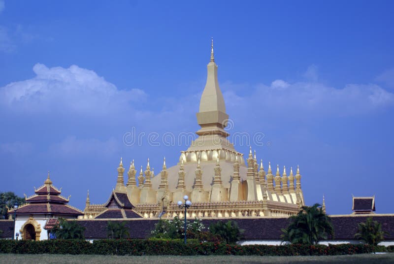 That Luang stock image. Image of robe, leaf, east, destinations - 5000531