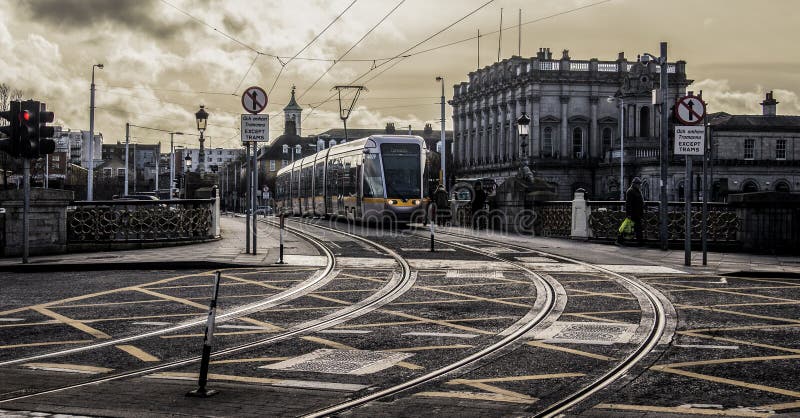 The Luas (Dublin) stock image. Image of transport, lines - 37646175