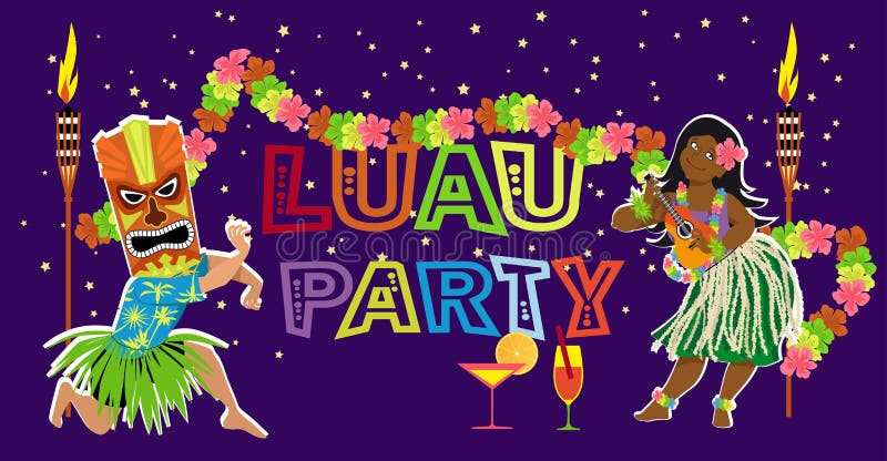 Luau Party Illustration Stock Illustrations – 1,001 Luau Party ...