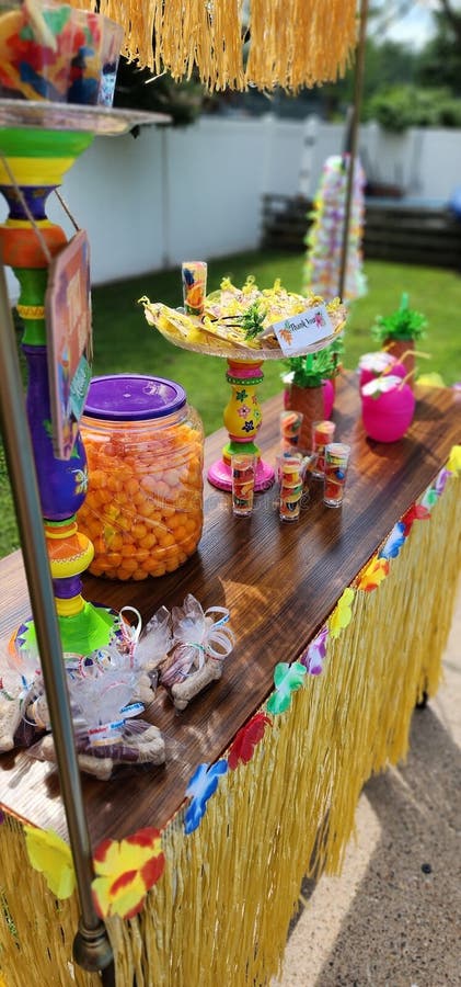 Luau Tiki Snack Bar stock image. Image of city, bazaar - 371746199