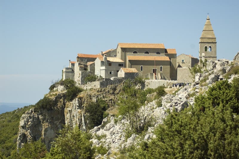Lubenice stock image. Image of croatia, tree, building - 14543551