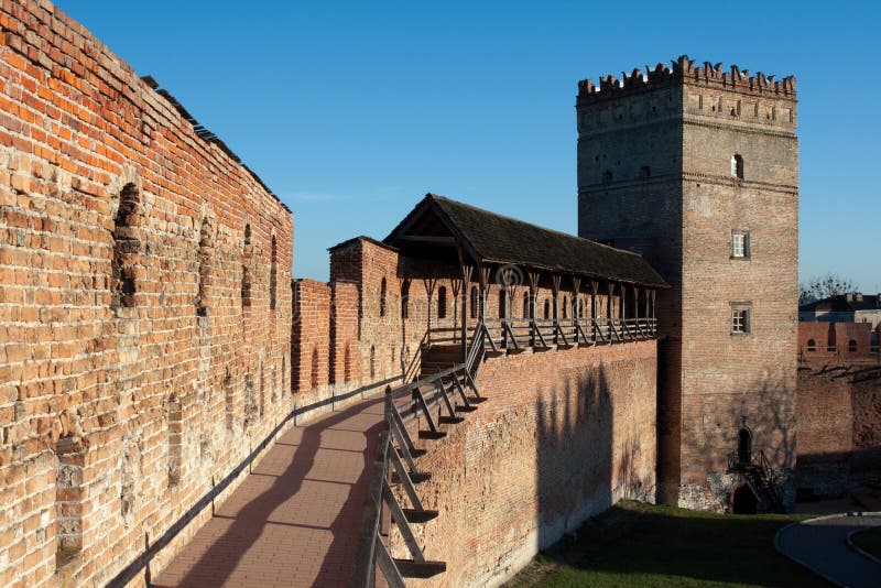 Lubert castle in Lutsk stock image. Image of brick, fort - 20150891