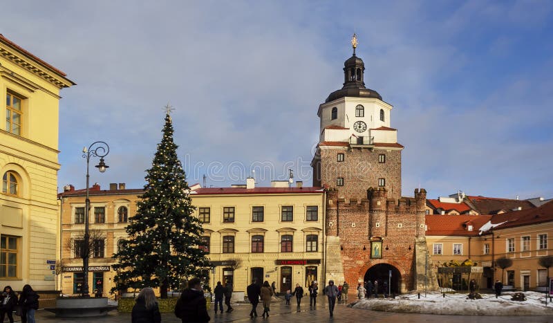 Lublin, Poland - December 25, 2022: Architecture of the Old Town of ...