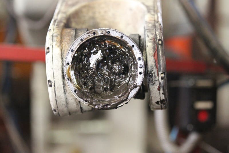 Lubricant in the Knee of an Industrial Robot Stock Image - Image of ...
