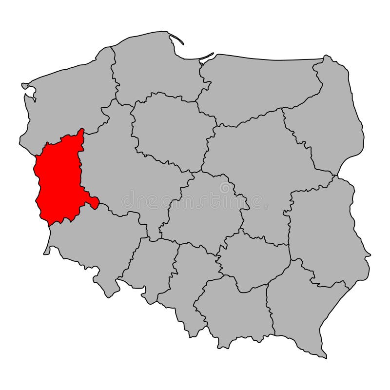 Lubusz of Poland Map Shape, Travel Web Flat Concept Icon Vector ...