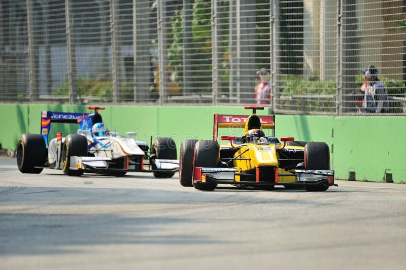 Luca Filippi Racing in Singapore GP 2012 Editorial Stock Image - Image ...