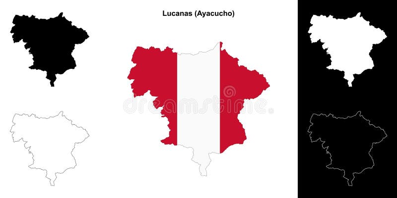 Lucanas Outline Map Stock Illustrations – 1 Lucanas Outline Map Stock ...