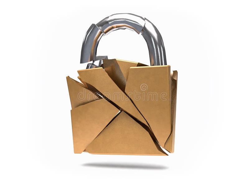 Lucchetto rotto illustrazione di stock. Illustrazione di rotto - 19346589