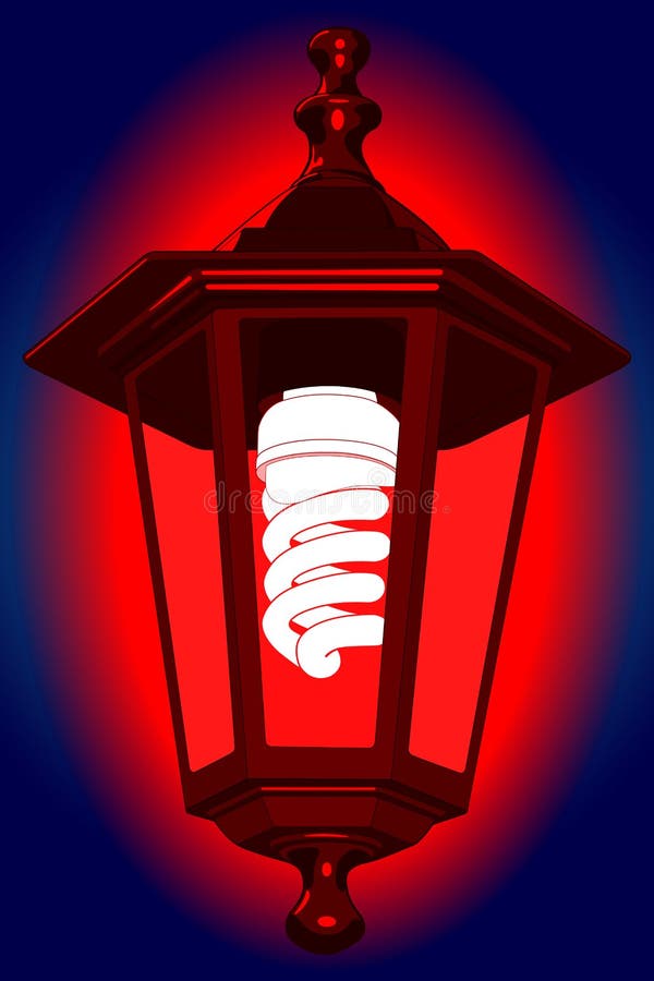 Luce rossa illustrazione vettoriale. Illustrazione di luminosità - 46522985