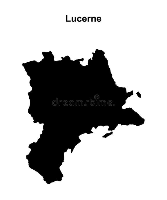 Lucerne outline map stock vector. Illustration of tourism - 360655679
